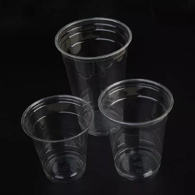 Cina Bicchieri in PLA biodegradabili per bevande fredde Bicchieri compostabili in plastica per frullati di amido di mais in vendita