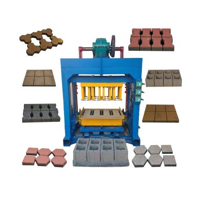 China Portable Small Mini Manual diesel Generator Block Brick Making Machinery Hollow Cement Concrete Automatic Mobile Paving for sale