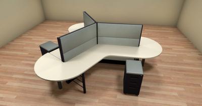 Chine Séparations matérielles en bois modernes de meubles de bureau pour le service d'OEM de 3 personnes à vendre