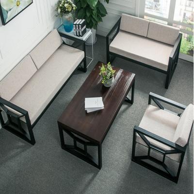 Chine Sofa durable de meubles de bureau de tissu avec des jambes d'acier inoxydable pour l'aire de repos à vendre