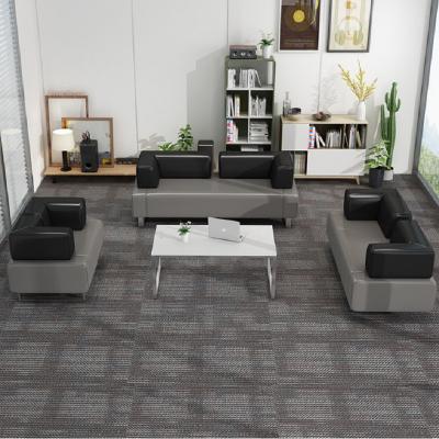 Chine Sofa en cuir durable de pièce de réception de bureau réglé avec le cadre d'acier inoxydable à vendre