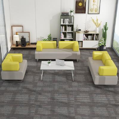 Chine Sofa en cuir durable de pièce de réception de bureau réglé avec le cadre d'acier inoxydable à vendre
