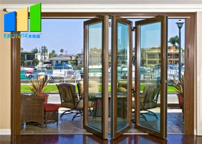 Κίνα Soundproof θερμικές μετριασμένες σπάσιμο δις διπλώνοντας πόρτες Residentian αλουμινίου γυαλιού στις ΗΠΑ προς πώληση