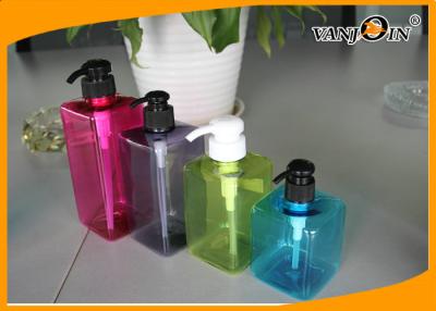 Cina bottiglie cosmetiche dell'ANIMALE DOMESTICO quadrato 350ml/400ml/500ml/600ml, bottiglia di plastica durevole in vendita