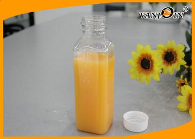 Cina bottiglie di plastica per la bevanda che imballa, bottiglie del succo del quadrato 250ml della bevanda dell'ANIMALE DOMESTICO di stampa di logo dell'OEM in vendita