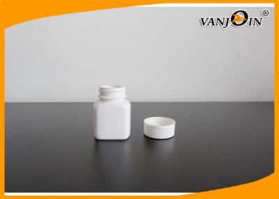 Cina la medicina di plastica quadrata francese bianca del commestibile 30ml imbottiglia il contenitore farmaceutico in vendita