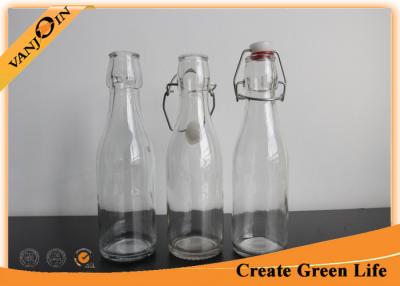 Cina bottiglie di vetro della bevanda della bevanda del latte 250ml/succo con la cima di plastica dell'oscillazione, bottiglia di vetro vuota in vendita
