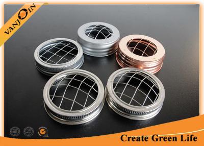 China As tampas da garrafa da rã da flor do metal do frasco de pedreiro/tampões de garrafa prateiam a cor 70mm ou personalizaram-na à venda