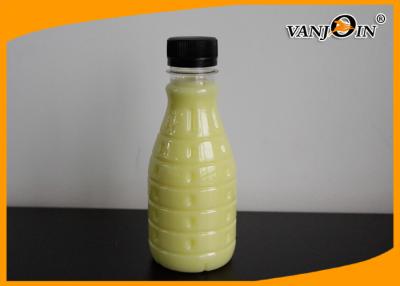 Cina bottiglia calda del succo pp del materiale di riempimento delle bottiglie di plastica del succo di frutta 250ml con i coperchi in vendita