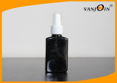 Cina bottiglia di plastica riutilizzabile nera della lozione 50ML/profumo con lo spruzzatore della foschia in vendita