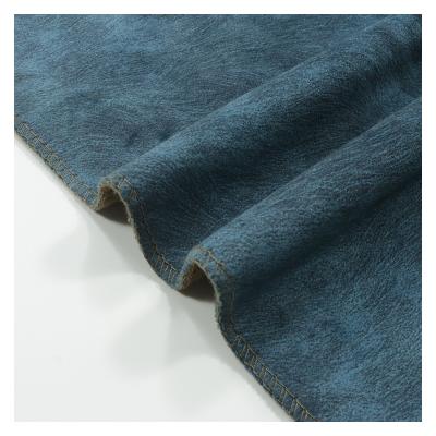 Cina Breathable 100% Polyester Navy Velvet Silk Upholstery Fabric For Sofa in vendita