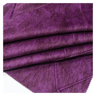Cina Polyester Velvet Fabric Breathable Seat Cover Material Silk Purple in vendita