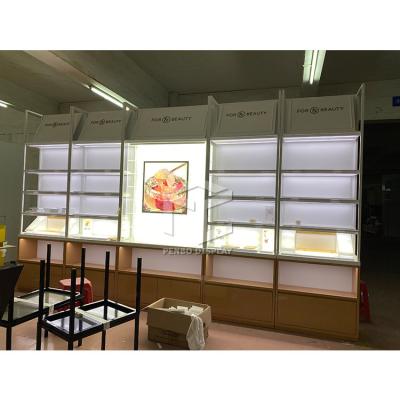 China exposição grossa dos cuidados com a pele do MDF de 15mm para o OEM cosmético da loja com jogador da tevê à venda