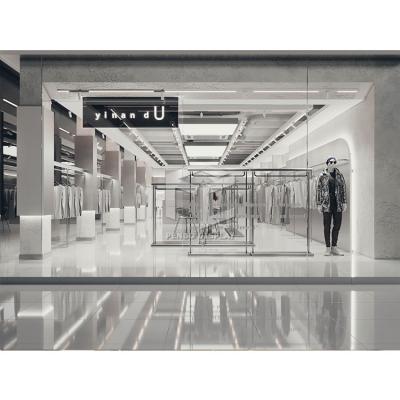中国 衣類の店の表示家具によって張り合わせられる表面に金属をかぶせなさい 販売のため