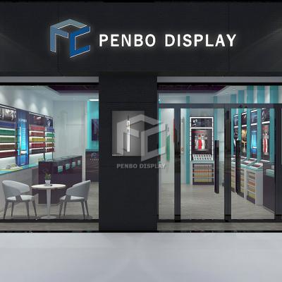 China o OEM de vidro moderado 10mm da prateleira de exposição da loja do cigarro pulveriza revestido à venda