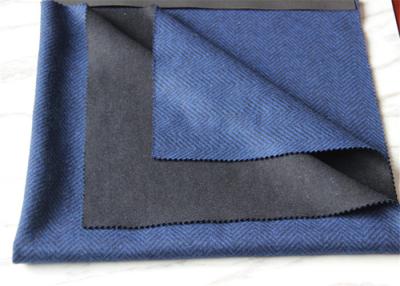 China Cómodo azul y negro de la tela de las lanas de la raspa de arenque del punto de la suavidad del OEM para la ropa del bebé en venta