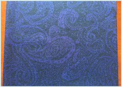 Cina Il blu tricotta il tessuto 55w 45p, tessuto pesante della lana del jacquard della lana di 620 G in vendita