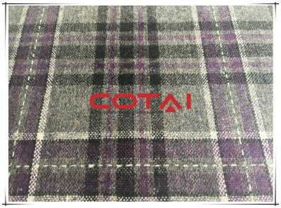 Cina Grande il tartan porpora della flanella e grigio sottile uno ha parteggiato tessuto 30w 57/58