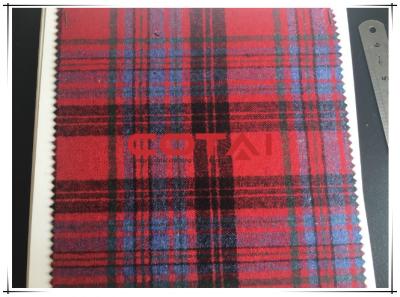 Cina Uno ha parteggiato tessuto rosso della lana del plaid/tartan della flanella per l'abito primavera/di autunno in vendita