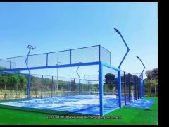 Καλυμμένο πανόραμα Padel Court Επαγγελματικό Padel Τένις Αθλητικό πεδίο