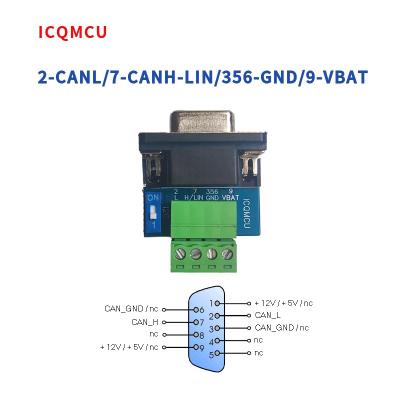 China Conectores DB9 femeninos para el adaptador de interfaz CAN LIN para PCAN PLIN CAN Bus Monitor en venta