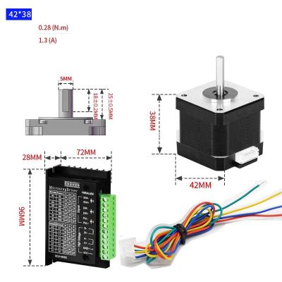 China Nema 17 42 mm motor paso a paso TB6600 Kit de conducción para impresoras 3D y máquinas CNC en venta