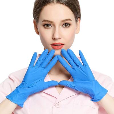 Cina Guanti protettivi eliminabili blu, esame chirurgico del dentista dei guanti del nitrile in vendita