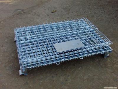 Cina Gabbia pieghevole galvanizzata di sicurezza della rete metallica, gabbie di stoccaggio di cavo del magazzino in vendita