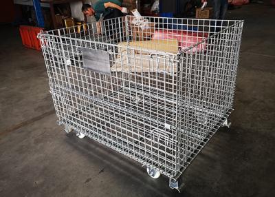Cina La rete metallica di filo zincato piegante di dimensione standard ingabbia l'anti ossidazione con le ruote in vendita