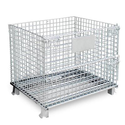 Cina Superficie galvanizzata gabbie 800*600*640mm di stoccaggio della maglia del nastro metallico dell'officina in vendita