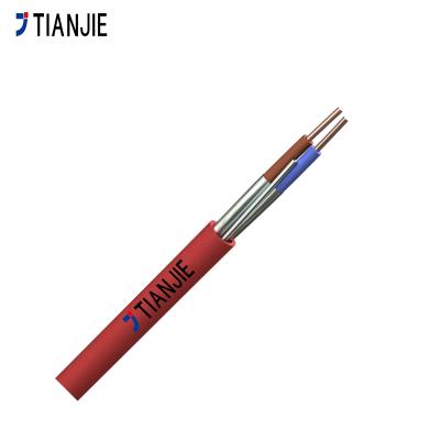 China TIANJIE - J-Y(St)H 1*2*0,8mm 2C/1Par BC blindado Cabo de Controle do Sistema de Alarme de Incêndio LSZH Jaqueta Cabo de Par Trançado Resistente ao Fogo à venda