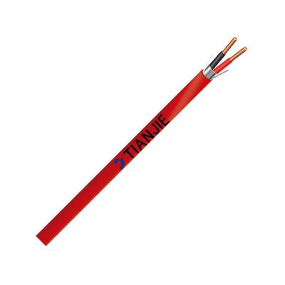 China TIANJIE - UL1424 Condutor de Cobre Sólido Jaqueta de PVC Cabo de Alarme de Incêndio Cabo de Segurança Par Trançado Blindado PVC 1,0mm2*2c Vermelho 80℃ à venda
