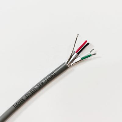 Cina BELDEN equivalente tipo 8723 2PR 22AWG TC conduttore in rame stagnato Accoppiamento individuale Cavo per strumenti di controllo audio schermato in vendita