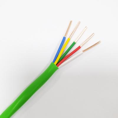 Cina CL2R o CL3R 5C 18AWG Conduttore in rame nudo solido Isolato Cavo termostato in PVC verde per apparecchio di riscaldamento aria condizionata in vendita