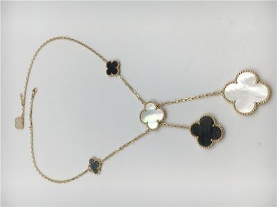 중국 18k 황금 꽃 모양 목걸이, 밴 Cleef Arpels 마술 알람브라 궁전 목걸이 판매용
