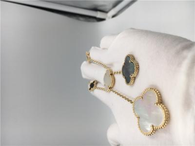 중국 18k 황금 꽃 모양 목걸이, 밴 Cleef Arpels 마술 알람브라 궁전 목걸이 판매용
