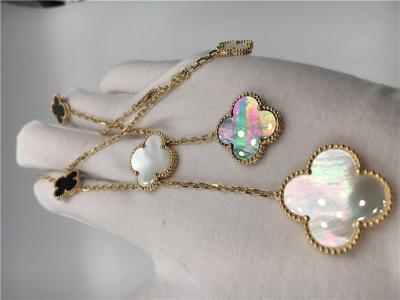 중국 18k 황금 꽃 모양 목걸이, 밴 Cleef Arpels 마술 알람브라 궁전 목걸이 판매용