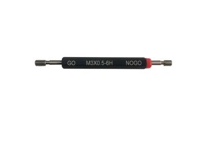 China Calibrador de rosca métrica M3.0, tipo pasa y no pasa, para inspección de piezas roscadas mecanizadas en venta