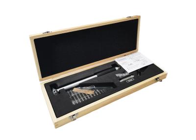 China Calibrador de orificio de cuadrante métrico personalizado de 100-160 mm con extensiones, dispositivo de medición de diámetro de orificio, embalaje en caja de madera en venta