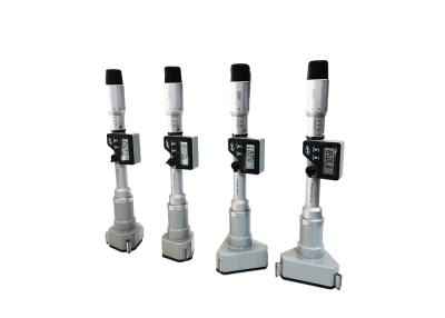 China Conjunto de medidor de perforación digital de tres puntos con anillos de ajuste y varillas de extensión para mediciones anchas en venta