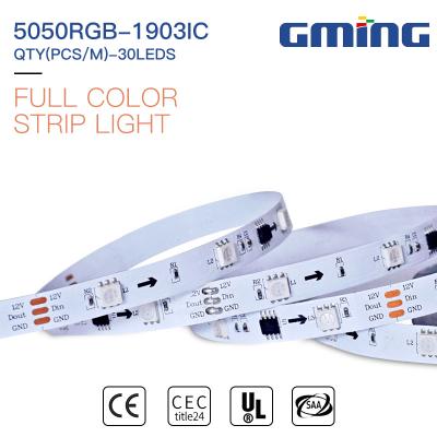 China Streifen-Licht UCS1903-8 12V/24V 30les/M 6W 5050RGB SMD LED zu verkaufen