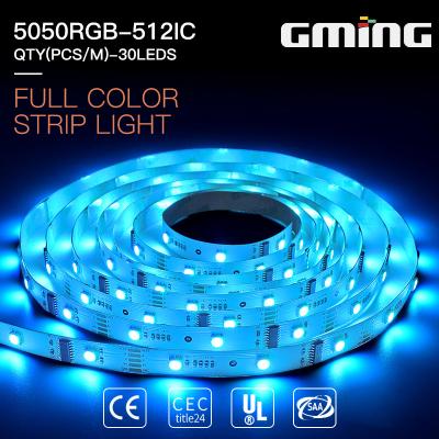 Cina luce di striscia di 6W UCS DMX512-16 463nm SMD 5050 LED 30leds/M in vendita