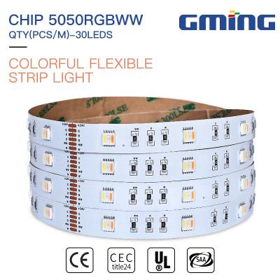 Cina Alta luminosità 50000 ore di vita RGBWW SMD 5050 LED di luce di striscia 9W in vendita