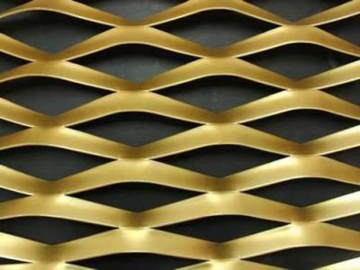 Cina Cavo espandentesi Mesh Diamond Shape Metal dell'OEM di colore dorato in vendita