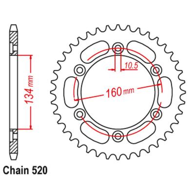 중국 교체/수리 41 이빨 520 40-46T 호나 CBR1000RR CBR600RR에 대 한 Ladle 알루미늄 스프로켓 판매용