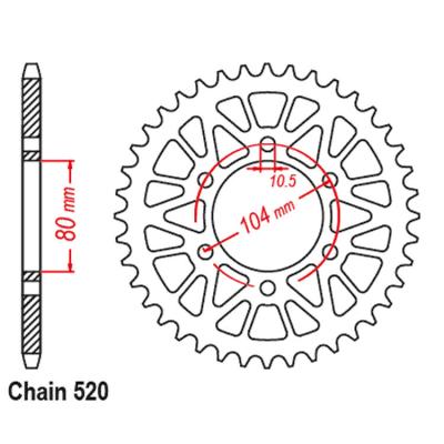 Κίνα 43T 45T 46T CNC 7075 Αλουμινίου πίσω καρφί για Kawasaki Z650 Z750 EN650 ZX6R Ninja προς πώληση