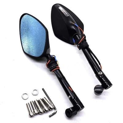 Κίνα Μαύρο Custom CNC Αλουμίνιο LED Φως Rearview Mirror πλευρικοί καθρέφτες για ηλεκτρικό σκούτερ προς πώληση