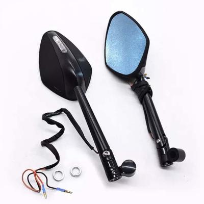 Κίνα Μαύρο Custom CNC Αλουμίνιο LED Φως Rearview Mirror πλευρικοί καθρέφτες για ηλεκτρικό σκούτερ προς πώληση