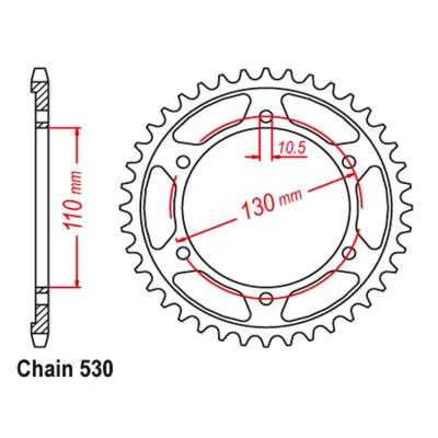 중국 Yamaha FZ1 FZ6 YZF R1에 맞춤형 38-48T 오토바이 후방 스프로켓 샘플 제작 판매용