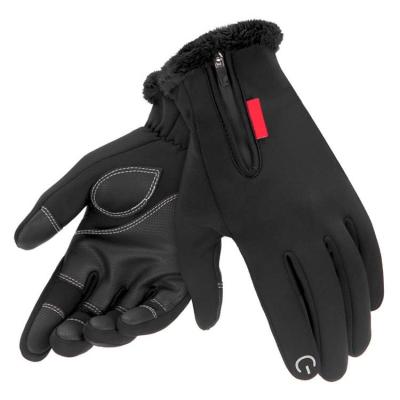 Chine Laine noire étanche à l'air chaud en hiver Gants de moto à écran tactile Logo personnalisé à vendre